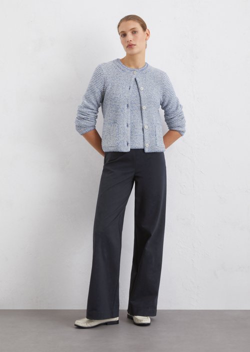 Cardigan slim made from bouclé yarn - white | Women | MARC O’POLO
