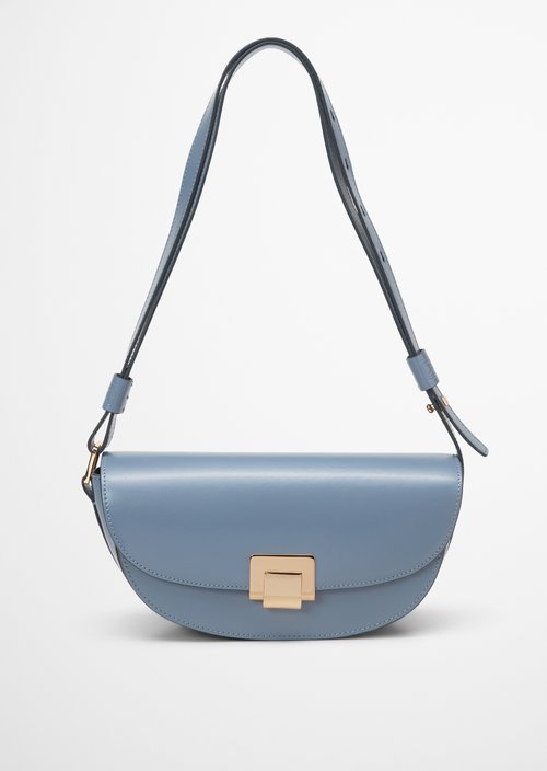 Shoulder bag small with elegant hinged clasp - blue | Messenger bag | MARC O’POLO