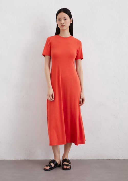 Jersey dress made from OCS Blended TENCEL™ Modal - red | Midi dresses ...