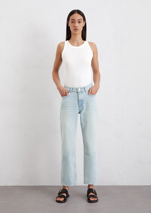 Jeans model Linde straight cropped made from cotton-lyocell stretch ...