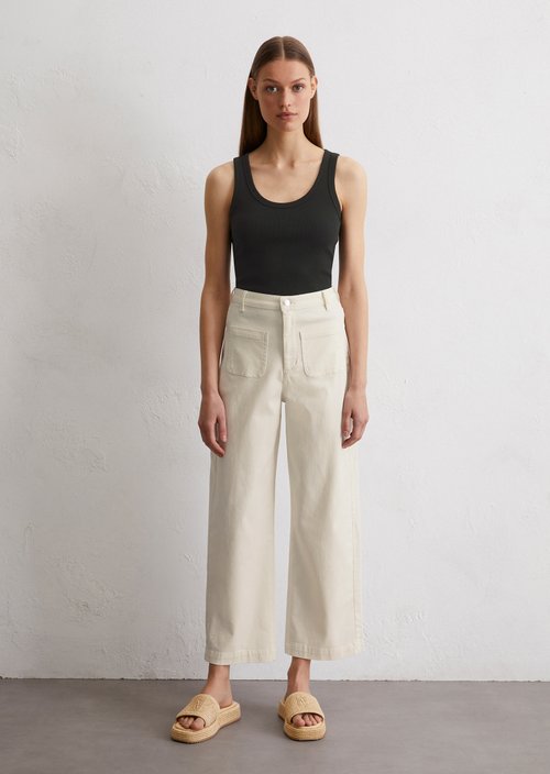Vaqueros culotte modelo Tolva regular cropped de algodón orgánico ...