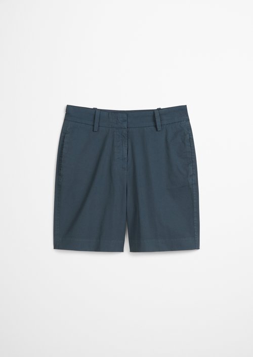 Short ajusté en twill de coton organique stretch - bleu | Shorts | MARC ...