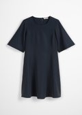 Mini-robe évasée en mélange TENCEL™ Lyocell-lin - bleu | Mini-robes ...