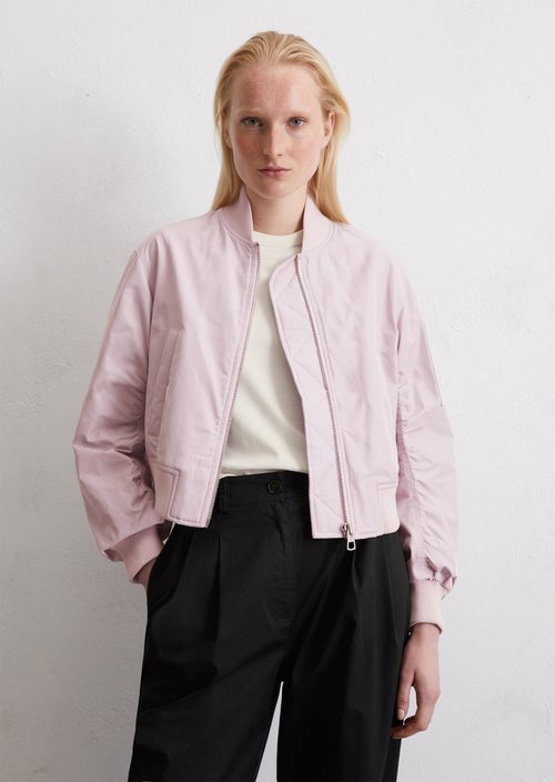 Regular pilot-style blouson made from recycled polyester twill - violet ...