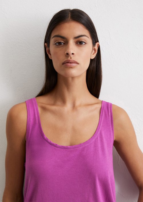 Top regular aus fließendem Viskose-Mix-Jersey - lila | Tops | MARC O’POLO
