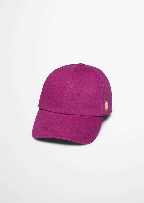 Logo cap made from high-quality organic cotton twill - violet | Caps ...