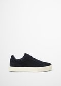 Cup sole sneaker made from soft suede - blue | Made in Portugal | MARC ...