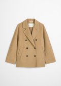 Caban jacket relaxed made from fine wool doubleface - brown | Wool jackets | MARC O’POLO