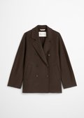Caban jacket relaxed made from fine wool doubleface - brown | Wool jackets | MARC O’POLO