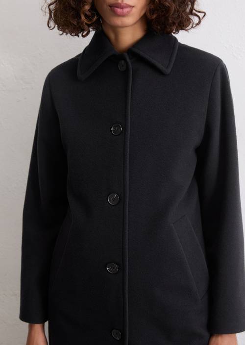Regular coat made from a wool mix - blue | Clothing | MARC O’POLO
