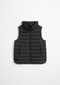 Lightweight quilted vest fitted with recycled materials - black | Vests ...