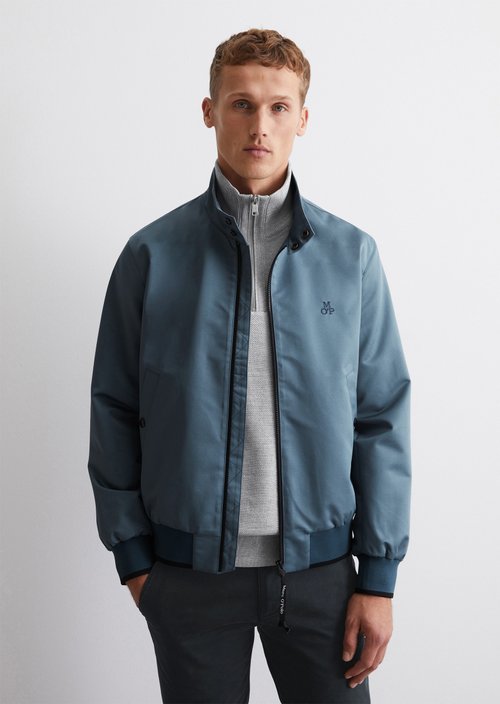 Harrington jacket regular made from water-repellent micro-canvas - blue ...