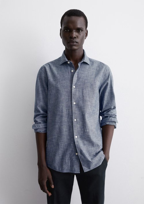 Shirt shaped made from pure organic cotton - blue | Long sleeve shirts ...
