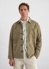 Shirt jacket regular made from soft goatskin - blue Shirt jacket regular made from soft goatskin - blue