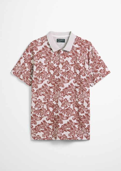 Piqué regular polo shirt made from an organic cotton blend - brown ...