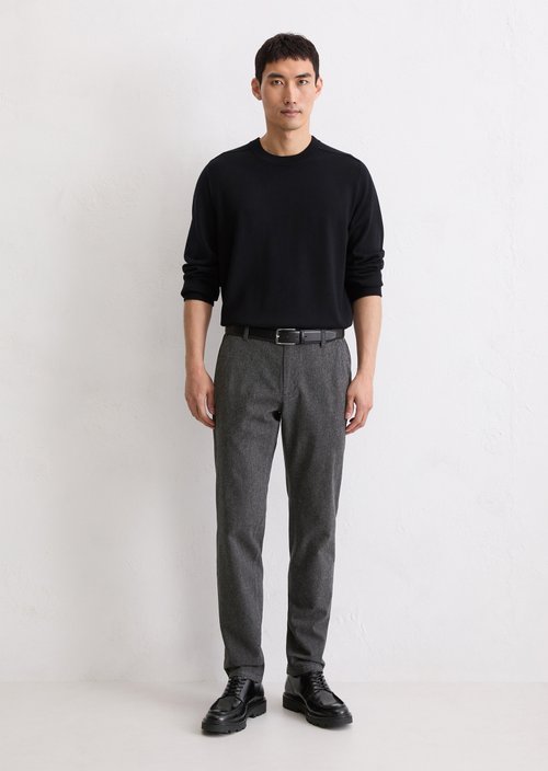 Chino model Stig shaped made from an organic cotton-lyocell mix - black ...
