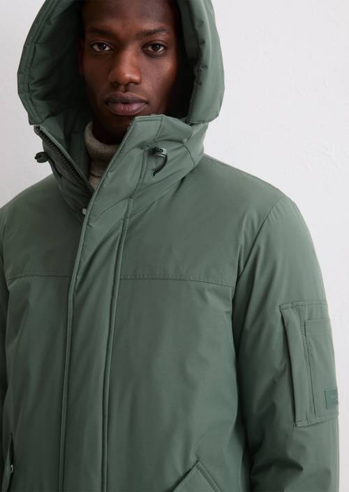 Regular hooded parka with soft padding from Unifi REPREVE® - green ...