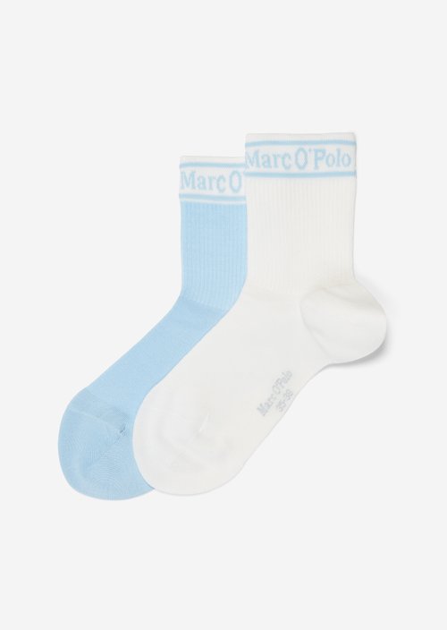 Sporty quarter socks made from a soft lyocell mix - blue | Bodywear ...