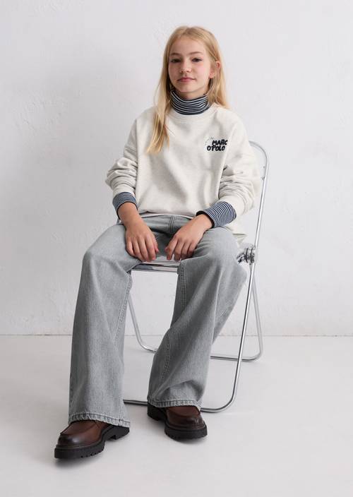 TEENS-GIRLS sweatshirt with logo embroidery on both sides ...