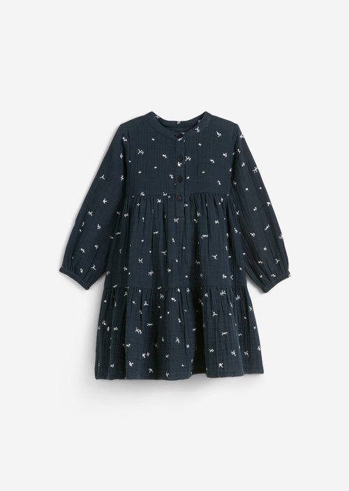 KIDS-GIRLS flounce dress with muslin structure - | Dresses / Skirts ...