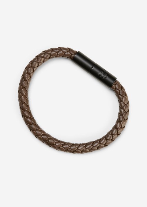 Armband Van gevlochten leer - bruin | Sieraden | MARC O’POLO