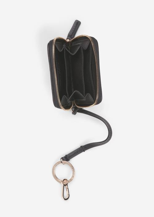 Zipper wallet small with braided structure - black | Wallets | MARC O’POLO