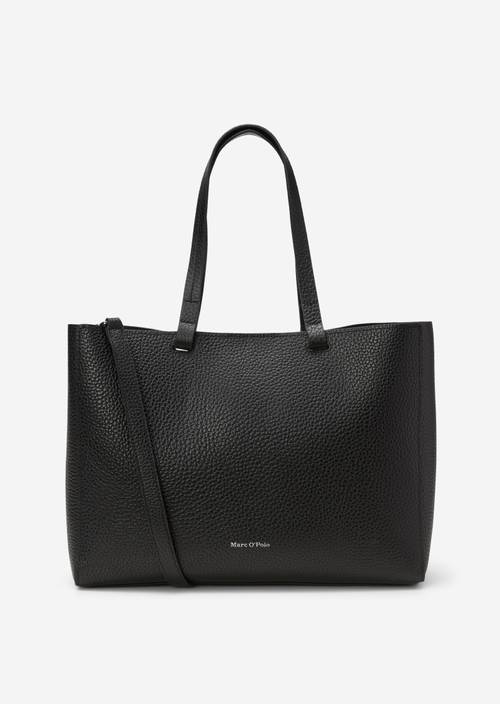 Shopper 3 en 1 moyen en cuir de vache grainé - noir | Cabas | MARC O’POLO