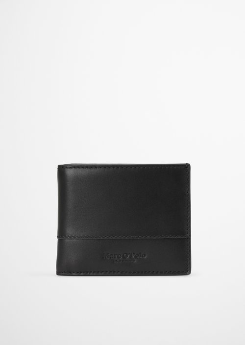 Folding wallet medium made from high-quality cowhide - black | Wallets ...