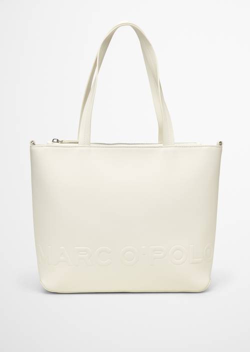 Shopper moyen en une alternative de cuir en polyester recyclé - blanc ...