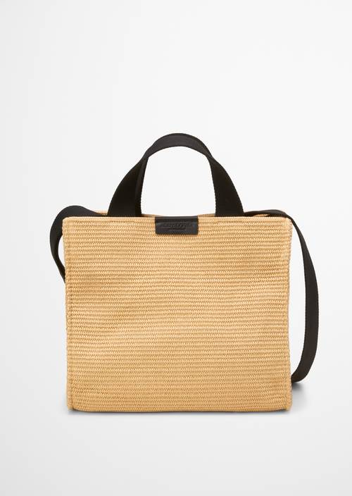 Shopper medium in raffia bast look - beige | Beach bags | MARC O’POLO