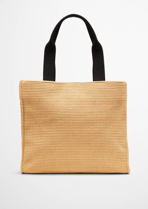 Shopper large in Raffia-Bast-Optik - beige | Beach Bags | MARC O’POLO