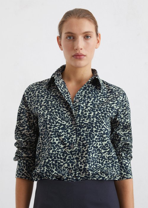 Blouse A-Shape en popeline Papertouch - multicolore | Chemisiers | MARC ...