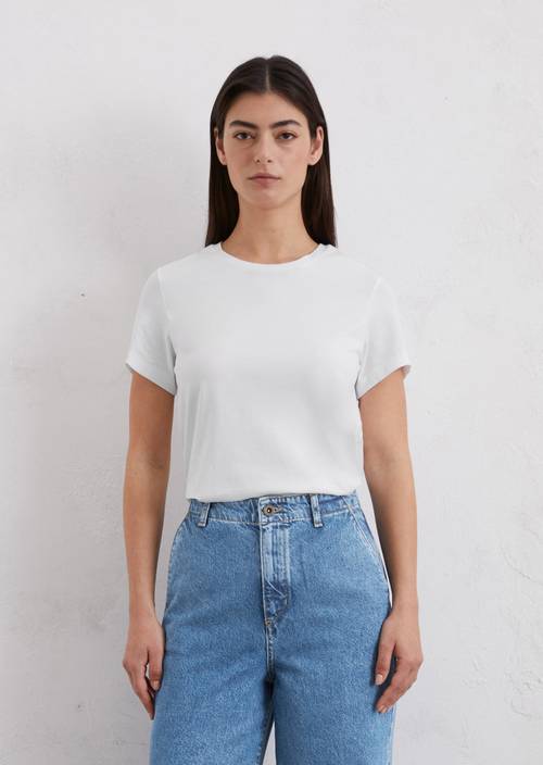 T-shirt regular made from stretch jersey - white | Short sleeve | MARC ...