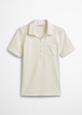 Kurzarm Poloshirt slim mit Material-Mix-Details - blau | Polos | MARC O ...