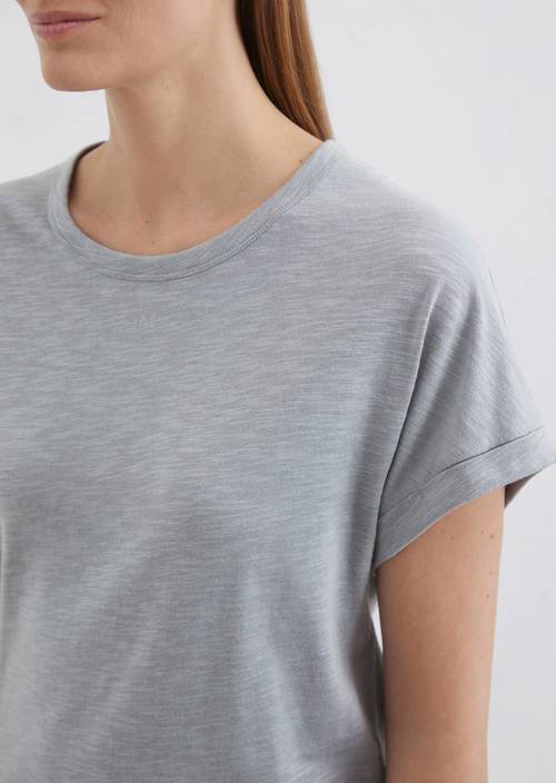 T-Shirt loose aus Slub-Jersey - blau | Kurzarm | MARC O’POLO