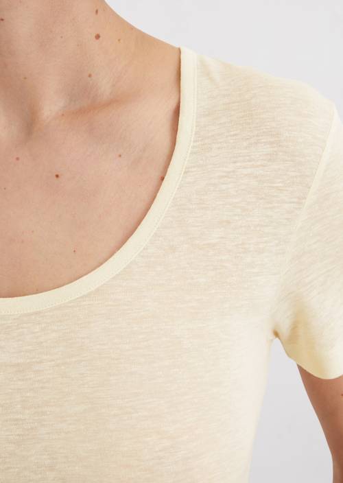 T-Shirt regular aus Leinen-Lyocell-Mix - weiss | Kurzarm | MARC O’POLO