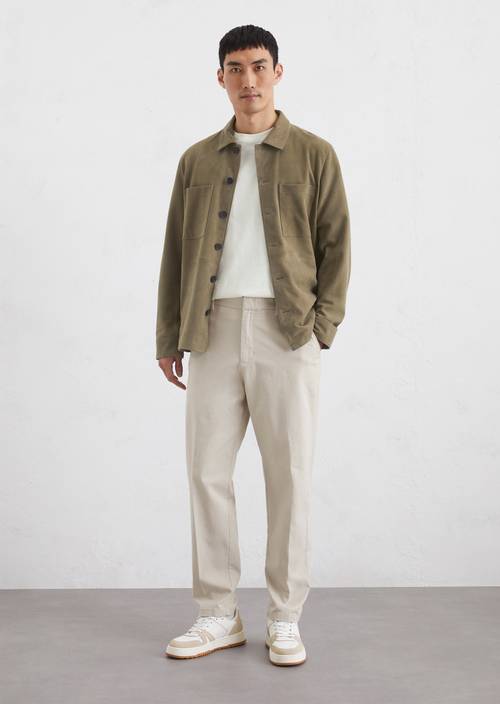 Pantalon modèle Belsbo relaxed en coton bio mélangé - marron ...