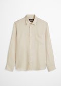 Chemise regular en pur lin - orange | Chemises à manches longues | MARC ...