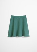 Jupe courte relaxed en pur lin - verde | Mini-jupes | MARC O’POLO