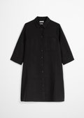 Robe chemisier relaxed en pur lin - noir | Mini-robes | MARC O’POLO