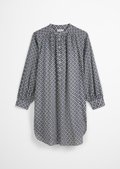 Relaxed print shirt dress made from lightweight cotton voile ...
