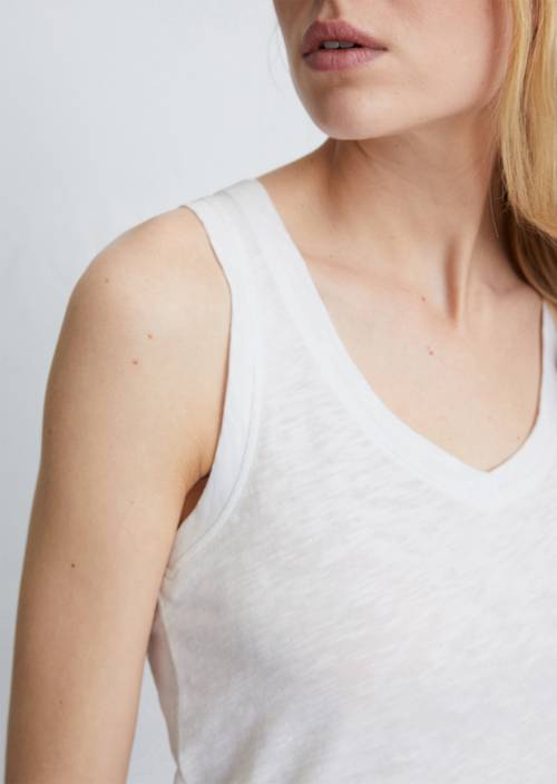 DfC Top regular made from organic cotton slub jersey - white | Tops ...