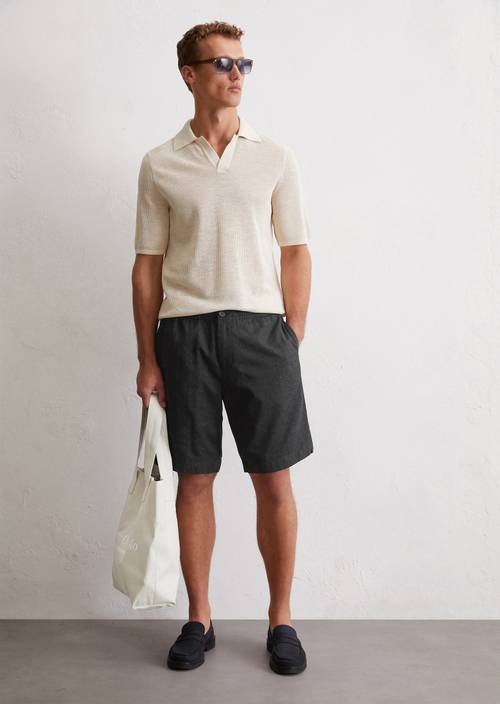 Shorts Model Eksjö Jogger relaxed aus reiner Bio-Baumwolle - schwarz ...
