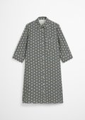 Relaxed linen dress with print pattern - white | Midi dresses | MARC O’POLO