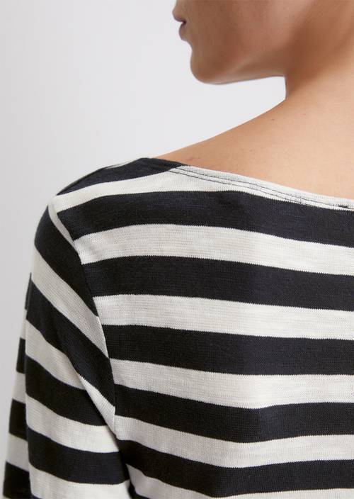 Regularny longsleeve w paski wykonana z bawełny organicznej slub jersey ...