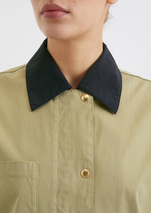 Canvas jacket regular made from an organic cotton-nylon blend - beige ...