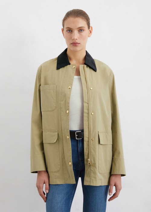 Canvas jacket regular made from an organic cotton-nylon blend - beige ...