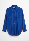 Bluse oversized aus TENCEL™ Lyocell-Mix - weiss | Langarm | MARC O’POLO