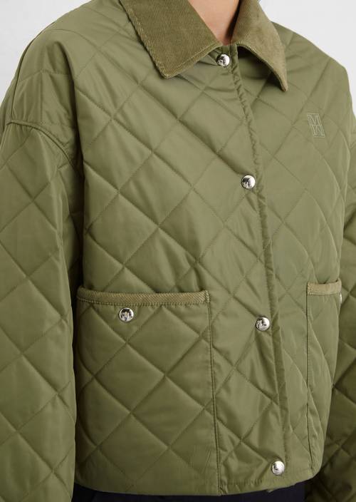 Quilted jacket regular made from recycled mini canvas - green | Quilted ...