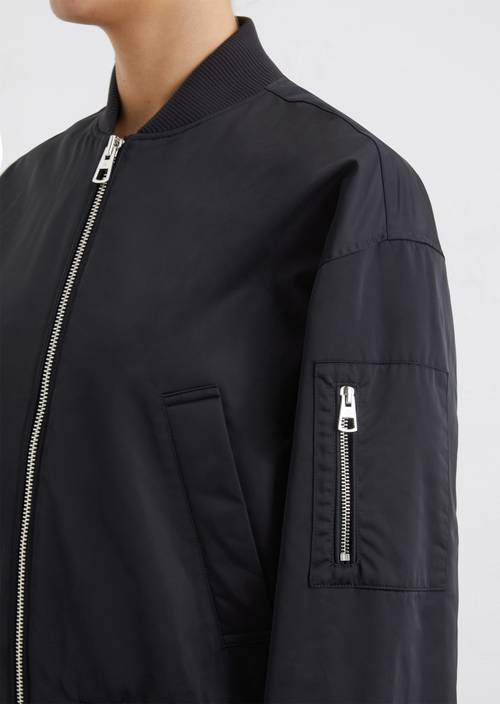 Blouson style aviateur regular en sergé de polyester recyclé - bleu ...